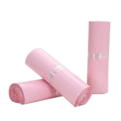 100PCS Pink Translucent Courier Bags Envelope Waterproof