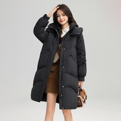 羽绒服女士中长款连帽宽松保暖外套 YHF211677G