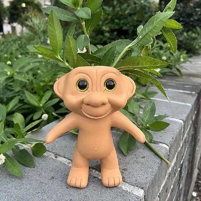 Creative Cute Extraterrestrial Being Resin Flower Pot