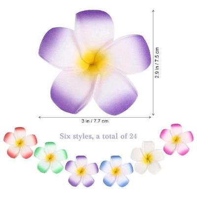 24 Pcs Frangipani Hair Clip Charming Hairstyle Clips