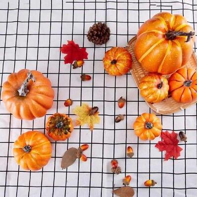 Odorless Artificial Pumpkins Fall Harvest Pumpkin Decor Set