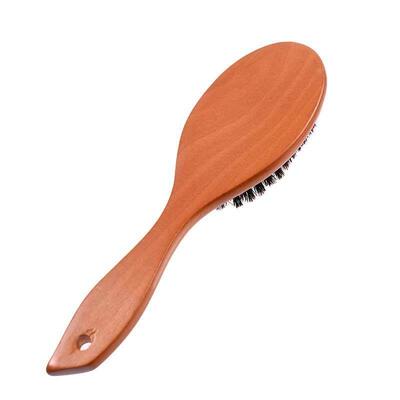 Natural Boar Bristle Hairbrush Massage Comb Smooth Hair
