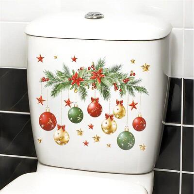 Christmas Snowman Toilet Sticker Merry Christmas Party