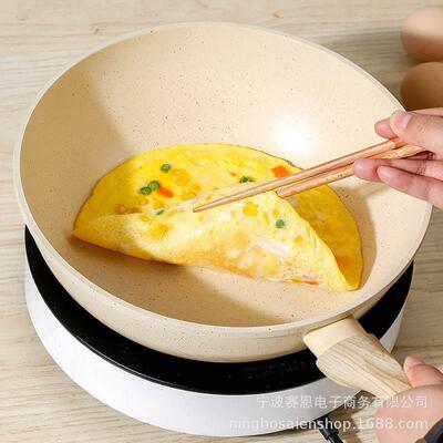 Medical stone non-stick wok household non-stick frying pan