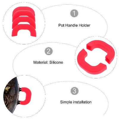4 Pcs Griddle Pot Earrings Silicone Handle Holder Sleeve