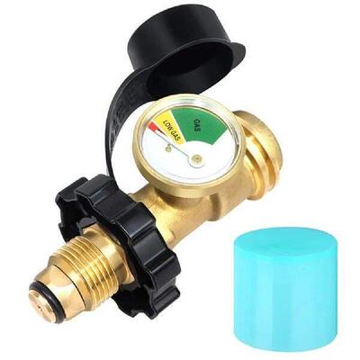 POL Propane Tank Adapter with Gauge Level Indicator Propane