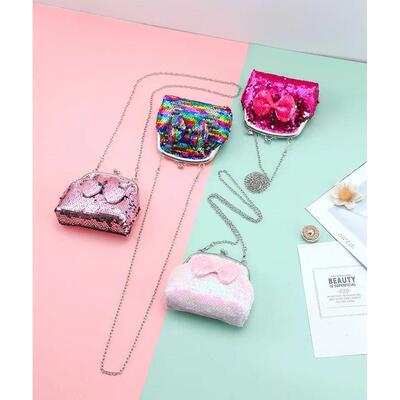 Girls Seuins Mini Messenger Bag Fashion Princess Girl Baby C