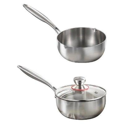 Stainless Steel Sauce Pan Egg Frying Pan 16 cm Chocolate
