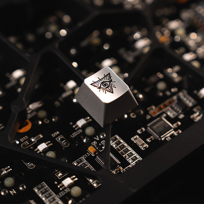 womier金属个性键帽三角形眼睛图案机械装饰配件