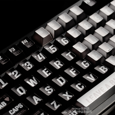 womier黑言诳语金属质感原厂机械键盘夜魔魔导士键帽客制化6887键