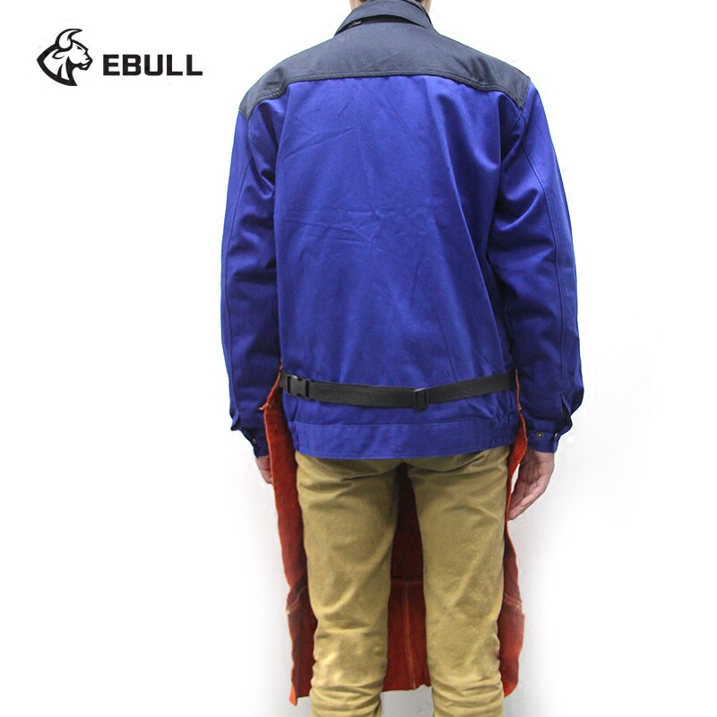 EBULL 牛皮电焊围裙焊工服焊接防护服隔热阻燃工作服电焊加厚劳保