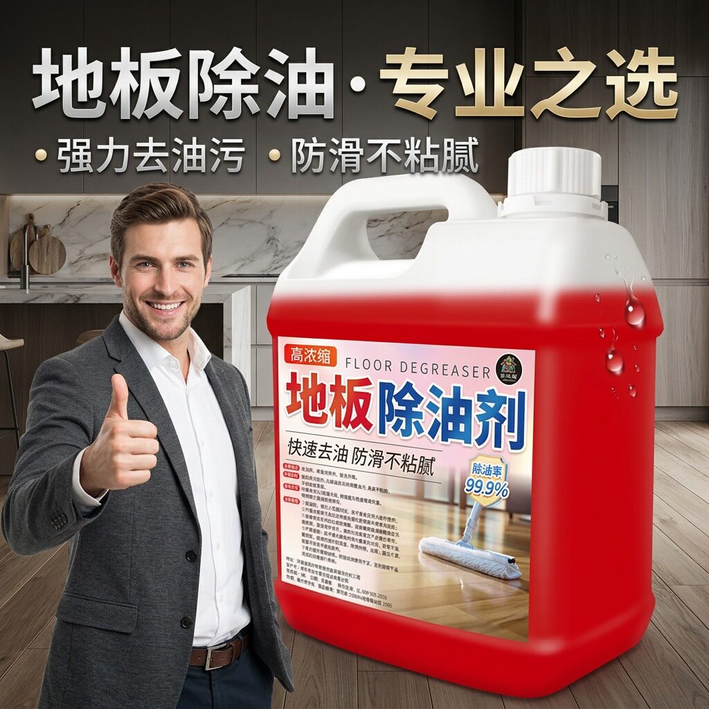厨房地板去油污清洗剂强力除油渍饭店餐厅瓷砖拖地液地面清洁剂