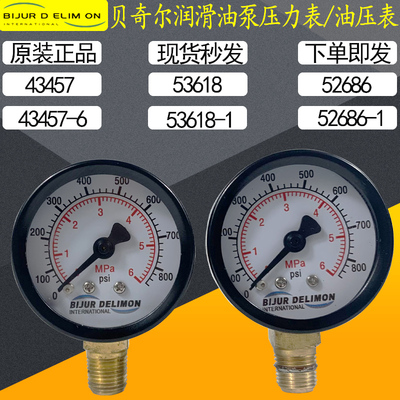 南京贝奇尔电动润滑油泵油压表/