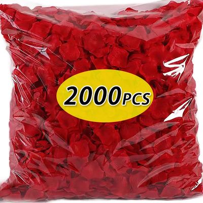2000/100Pcs Artificial Fake Rose Petals Colorful Simulation