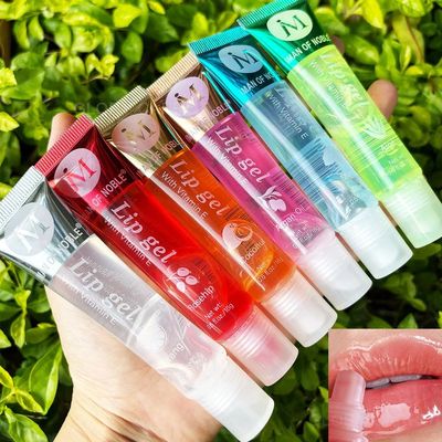 6Pcs Fruity Flavor Watery Glossy Lip Gloss Set Clear Lip Gel