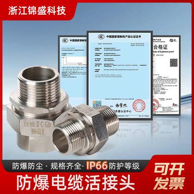 304不锈钢螺纹连接防爆活接头