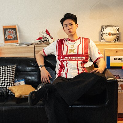 GOINTO上阵工业x上海飞狮第二客场球衣足球服FUSO复古大巴车