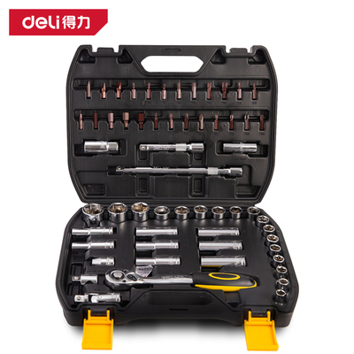 deli得力DL2058T_58件12.5mm系列套筒组套(黑)(套)