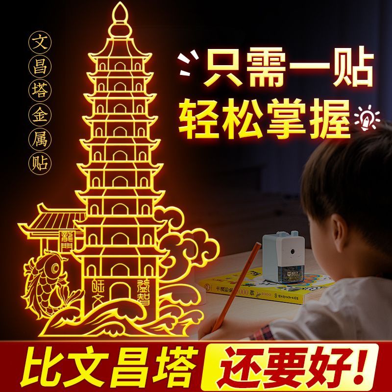 文曲星门贴多场景中高考金榜题名桌面隐形全套手机贴中高考礼物