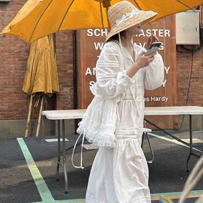 SewingDiary原创手工缝纫南法假日蕾丝连衣裙