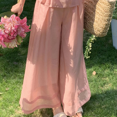 sewingdiary 原创手工缝纫Sunset Rose日落玫瑰裙裤