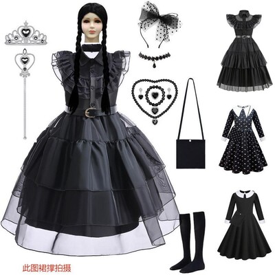 Wednesday Children's Crown Necklace Set Adams Cos Suit B