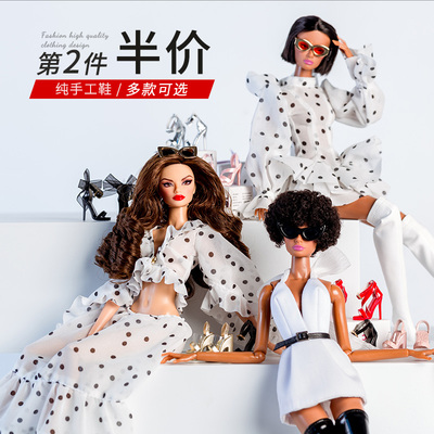 【第二件5折】超模娃娃纯手工高跟鞋爸比FR PP可穿女换装玩具配件
