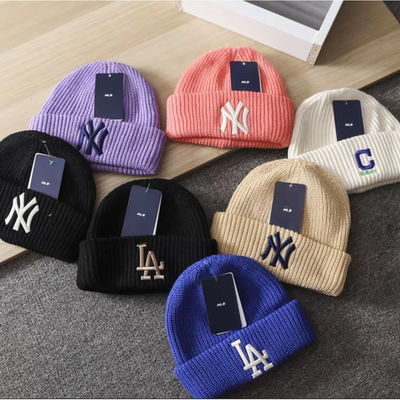 韩国MLB毛线帽秋冬男女同