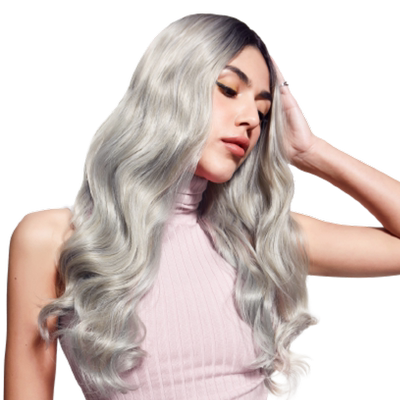 LUCYLEE雾霾灰渐变长卷发头套