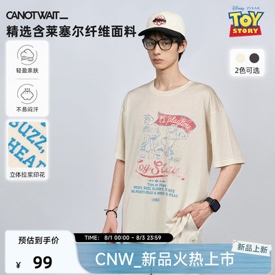 CNW迪士尼玩具总动员做旧短袖t恤