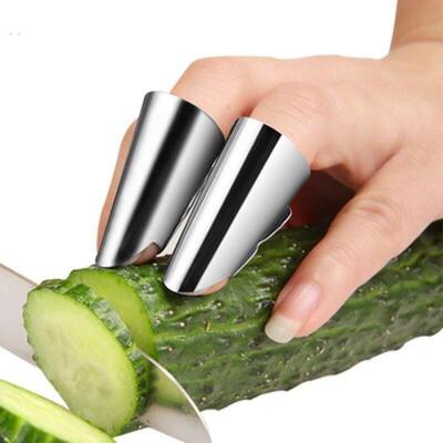 厨房防切手神器刀背护手器切菜护指神器不锈钢保护手指套防切神器