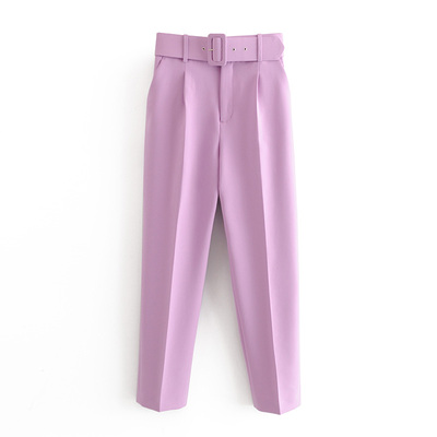 Hot Sale Women candy color pants purple orange beige color c