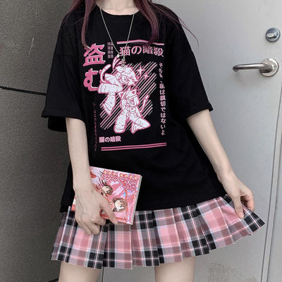 Aesthetic Camisas Mujer Harajuku T-Shirt Kawaii Ninja Cat Pr