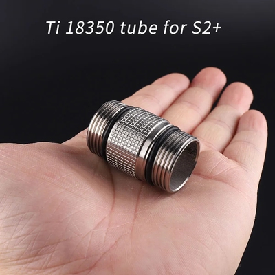 S2+手电筒钛合金18350短管，矩形螺纹