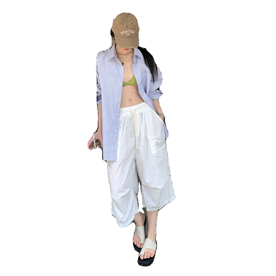 RJVO薄款休闲百搭七分裤女