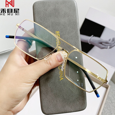 高清老花镜高质量老花镜看报看手机防蓝光抗疲劳超轻超韧款多边形