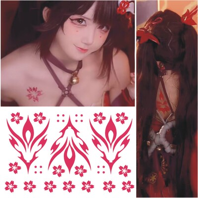 动漫纹身贴COSPLAY脸贴定制定做