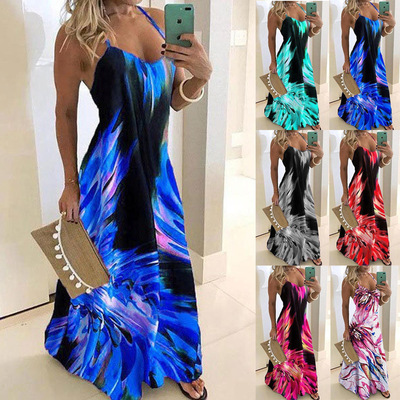 New fat women summer dress ladies sexy slip dress long skirt