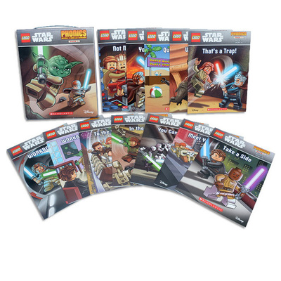 英文原版绘本 LEGO Star Wars Phonics 乐高星球大战12册盒装 趣味自然拼读 绝地武士故事图画书