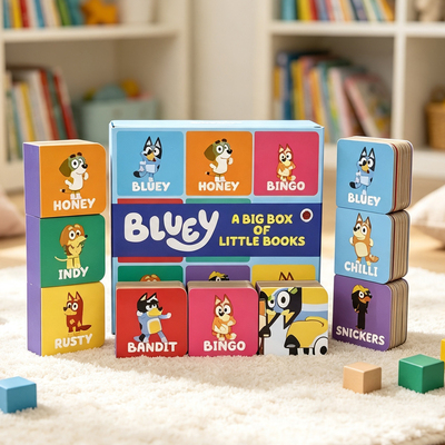 小蓝狗布鲁伊 九宫格玩具书 Bluey Big Box of Little Books 盒装迷你小书 英文原版 儿童启蒙故事绘本