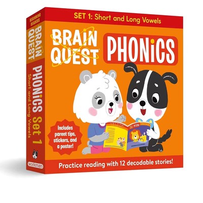 预售 英文原版Brain Quest Phonics Reader: Short and Long Vowels 脑力大挑战拼音阅读书：短元音和长元音12册 儿童启蒙阅读读本