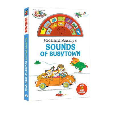 英文原版 Richard Scarry's Sounds of Busytown 理查德斯凯瑞 发音书 繁华都市的声音 大开本纸板书 儿童绘本 幼儿认知