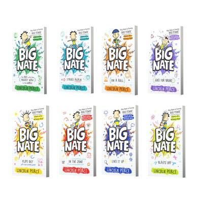 预售 Big Nate 我们班有个捣蛋王系列 8册 26新版 大内特冒险记英文原版青少年课外阅读 儿童爆笑漫画 Graphic Novel 儿童漫画绘本