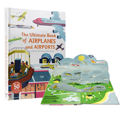 英文原版 The Ultimate Guide of Airports and Airplanes 立体机关操作书 飞机机场翻翻书 STEM启蒙科普绘本  Twirl 法国艺术品