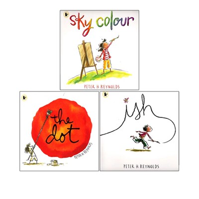 英文原版 The Dot/Ish/Sky colour 点 3册套装  获奖图画书 彼得雷诺兹 创意想象力 someday画家 凯迪克图书 3-6岁