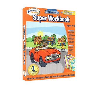 英文原版 Hooked on Phonics 2nd Grade Super WorkbookG-2 二年级练习册 迷上语音自然拼读超级练习册 附答案 Learn to Read