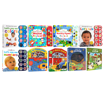 英文原版绘本 Puzzle And Play: Alphabet Train 颜色 My First Place: Town 儿童启蒙认知 Roger Priddy 亲子互动纸板书 操作书