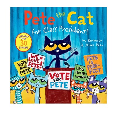 英文原版 Pete the Cat for Class President 皮特猫 儿童启蒙英语阅读 图画故事绘本