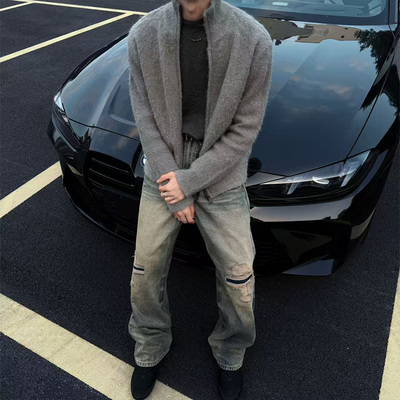 ZOZOFOREST拼接泥染破洞