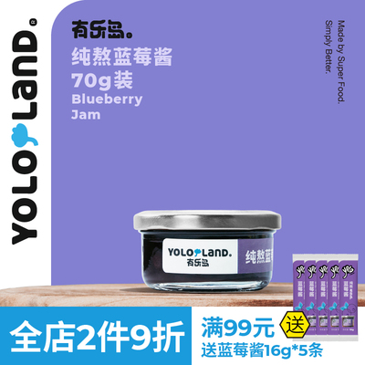 蓝莓酱70g纯熬无添加果胶白砂糖
